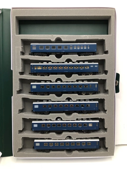 KATO N GAUGE JR 6 Car Sleeper Train Coach Set Blue Kitaguni Express? £ ...