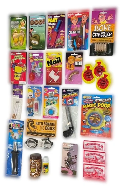 JUMBO MEGA PRACTICAL JOKE SET 26 Prank Kit Squirt Neck Cracker Fart ...