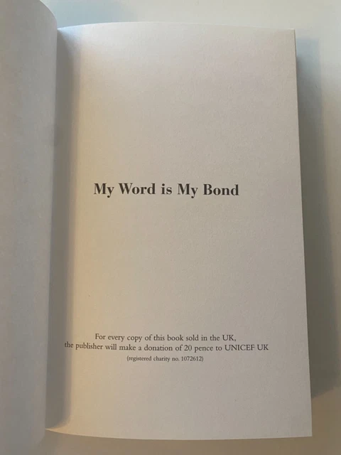 SIGNED ROGER MOORE book. My Word Is My Bond. Hardback. £24.99 - PicClick UK