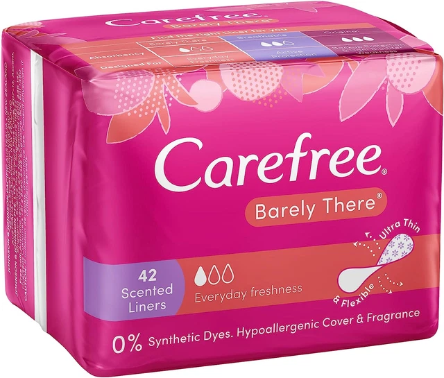 BARELY THERE SCENTED Shower Fresh Liners 42 Pack $11.69 - PicClick AU