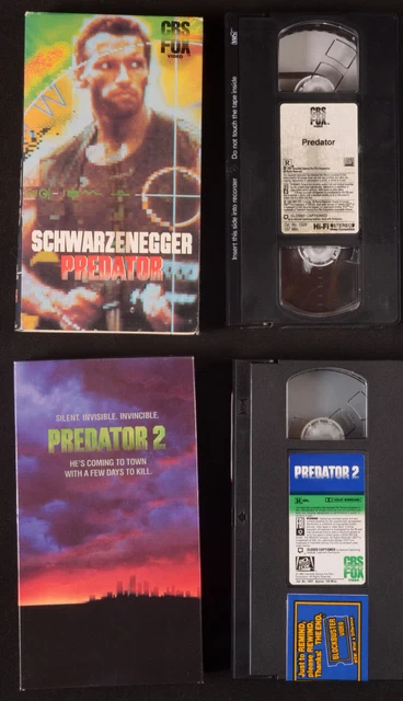 PREDATOR VHS 1991 Arnold Schwarzenegger Predator 2 VHS Danny Glover ...