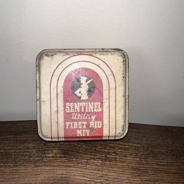 VINTAGE SENTINEL UTILITY FIRST AID KIT TIN 1940’s £7.54 - PicClick UK