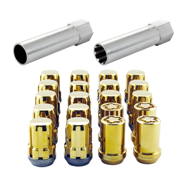 MCGARD 65557GDC GOLD Tuner Style Spline Drive Lug Nut Kit M12 x 1.5 ...