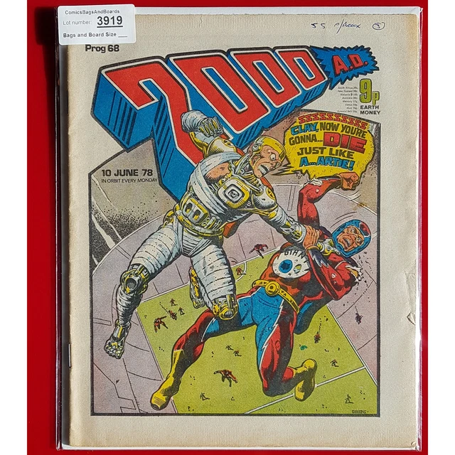 2000AD PROG 68 Judge Dredd Cursed Earth Comic Book 10 6 78 UK 1978 (lot ...
