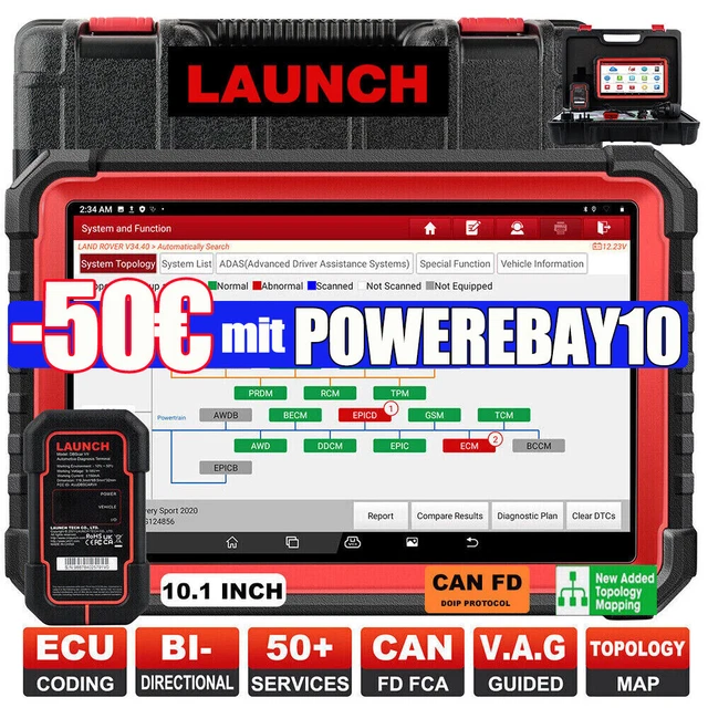 LAUNCH X431 PRO3S+V5.0 PRO 5 OBD2 Diagnosegerät Profi BT Scanner ALLE SYSTEM EUR 999,00 ...