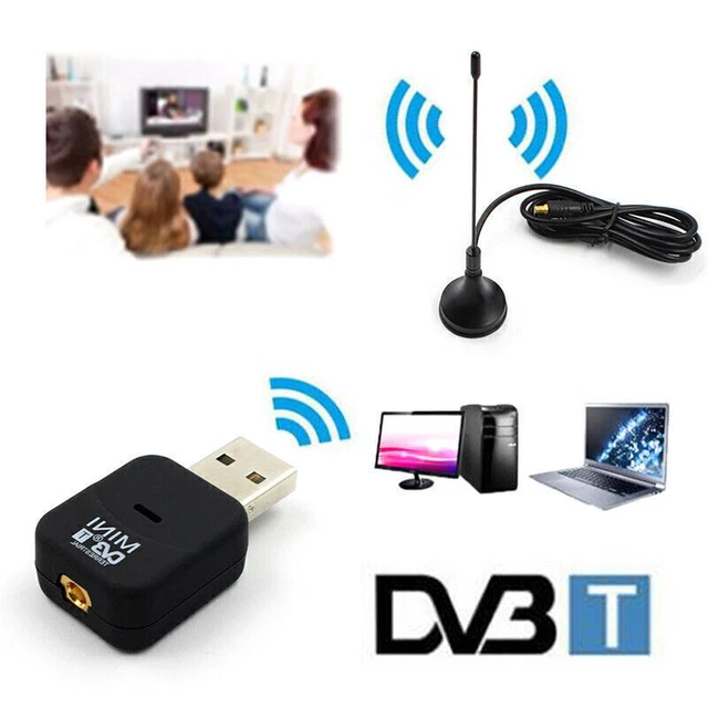 DIGITAL DVB-T2/T DVB-C USB 2.0 TV Tuner Stick Receiver with Remote ...