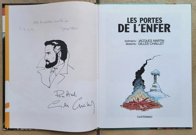 JACQUES MARTIN GILLES CHAILLET DESSIN LES PORTES DE L'ENFER EO DEDICACE ...