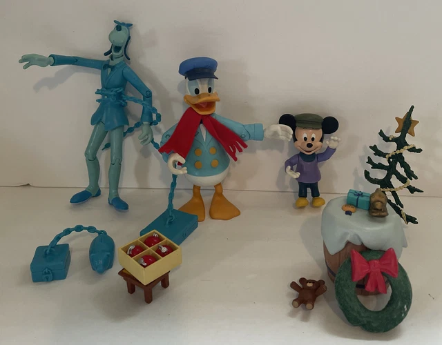 MICKEYS CHRISTMAS CAROL Figures Goofy, Donald &Tiny Tim Read Desc. £44. ...