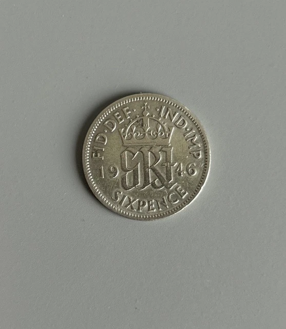 MÜNZE GROSSBRITANNIEN: SIXPENCE: King George VI 1946 EUR 4,00 - PicClick DE