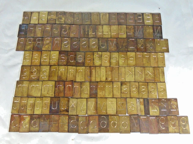 ENGRAVER FONT BRASS Copy Pantograph Taylor Hobson, Gravograph Etc 140 ...