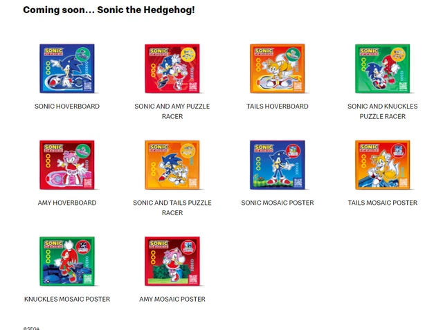 MCDONALD'S HAPPY MEAL TOYS 2024 Sonic the Hedgehog JIGSAW, 3D PUZZLES & POSTERS EUR 6,52 ...