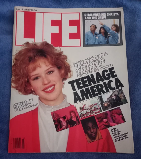 LIFE MAGAZINE MARCH 1986 Teenage America MOLLY RINGWALD McAuliffe ...