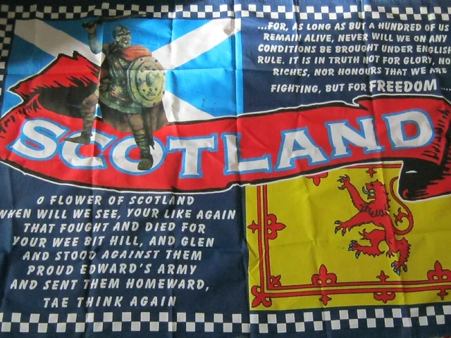SCOTLAND WILLIAM WALLACE Flower of Scotland Freedom Flag 1.5m x 1m £6. ...