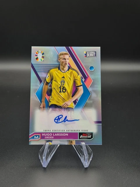 TOPPS FINEST ROAD to UEFA EURO 2024 - Hugo Larsson Svezia - Autografo ...