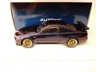 AUTOART NISSAN SKYLINE GT-R R34 V-Spec II midnight purple III 1/18 77403 EUR 385,00 - PicClick DE