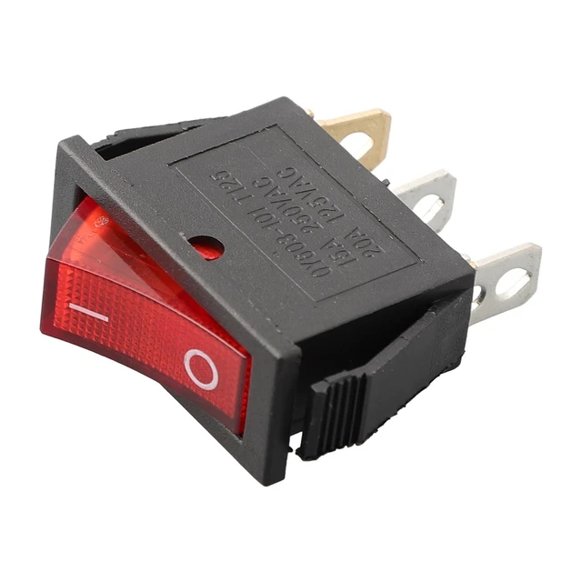 1 3 BROCHES Rectangle Long Rocker Switch (Optional) Sur / Arrêt 3 KCD3 ...