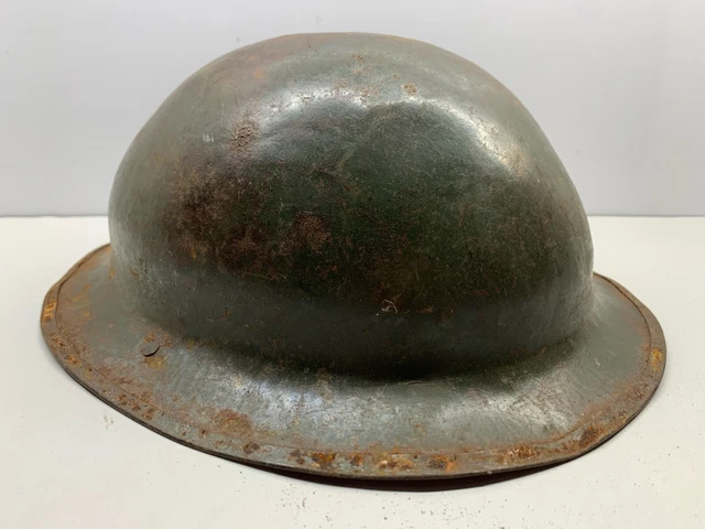ORIGINAL BRITISH ARMY Mk1* Brodie Helmet - WW1 / WW2 Combat Sevice ...