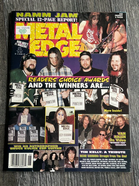 METAL EDGE MAGAZINE June 1998 Kiss Ace Frehley Slash Kulick Union ...