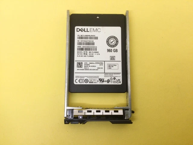 DELL EMC SAMSUNG 960GB PM883 Enterprise SSD SATA 6Gb/s MZ7LH960HBJR ...