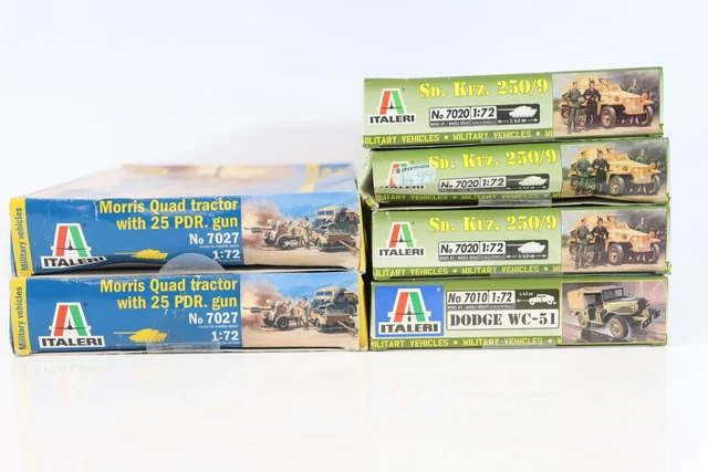 ITALERI 1:72 SCALE Selection of Military Vehicle Kits x6 £0.99 ...
