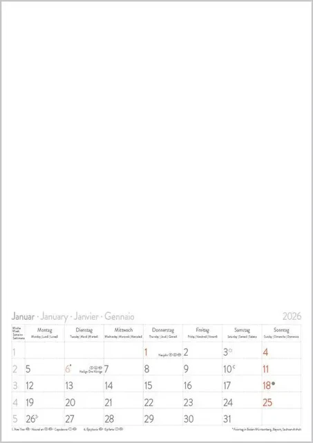 FOTO-MALEN-BASTELN A4 WEISS Notice 2026 | Verlag Korsch | Kalender | 14 ...