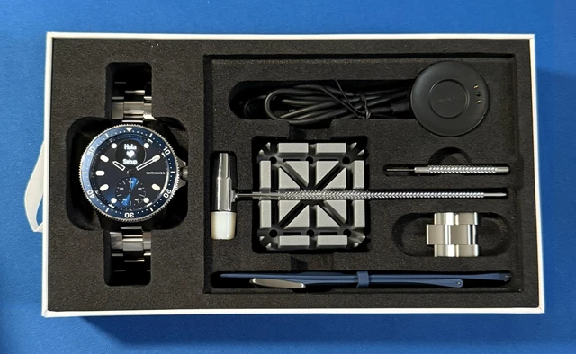 WITHINGS SCANWATCH HORIZON Hybrid Smartwatch - Blue Stainless Steel £ ...