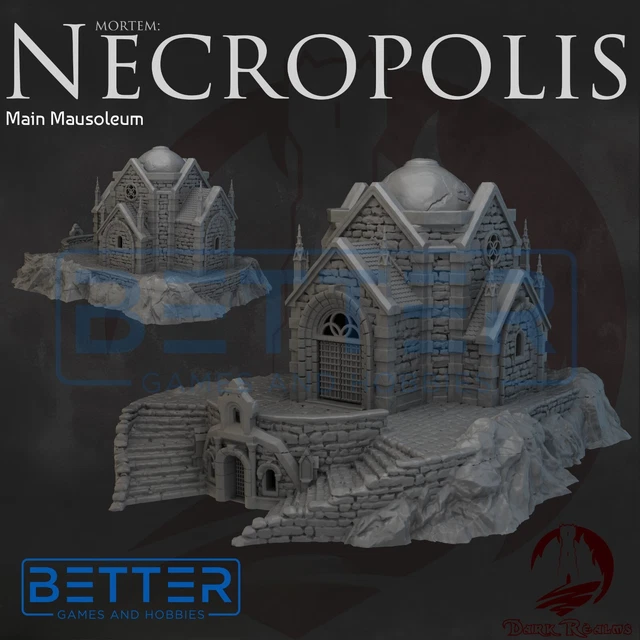 MAIN MAUSOLEUM - Necropolis, 3d print Tabletop Wargames Terrain. RPG ...