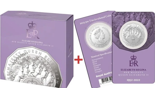 2023 50C ELIZABETH Regina Queen Elizabeth II Silver Proof Coin & UNC ...