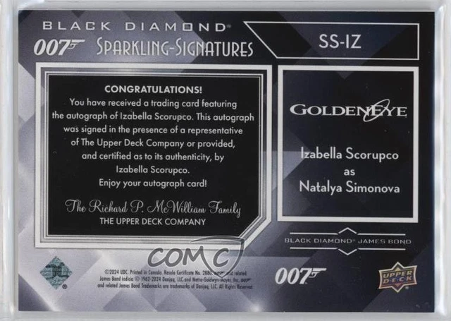 2025 JAMES BOND Black Diamond Izabella Scorupco as Natalya Simonova ...