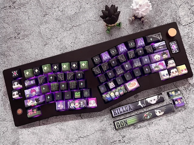 ANIME HUNTER X HUNTER PBT Keycap Killua Zoldyck GON FREECSS Keycaps 142 ...