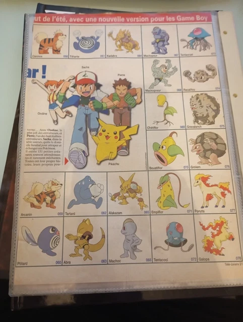 CLASSEUR CARTE POKÉMON panini des année 2000 avec pokedex 432 place ...