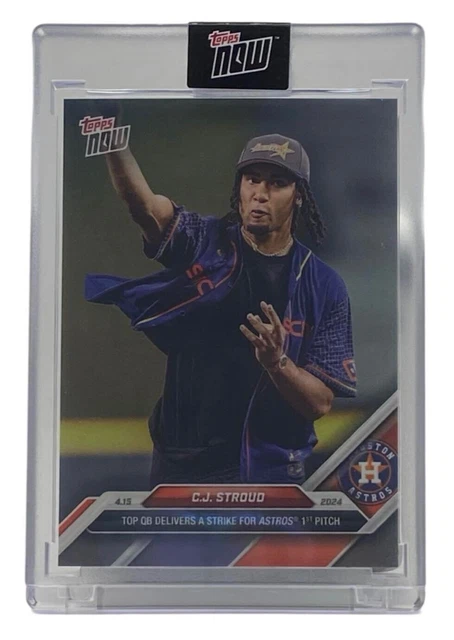 2024 TOPPS NOW #79 Cj Stoud Lance First Pitch Houston Astros Texans ...