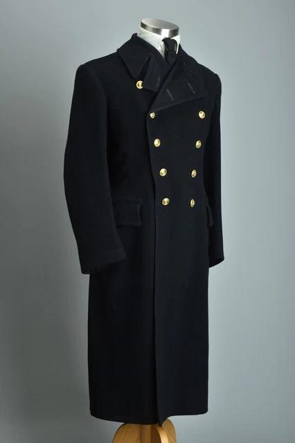 ROYAL NAVY GREATCOAT. Officer's 1959 Portsmouth Tailored. Ref VVQ £124. ...