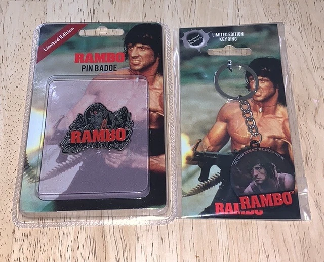 RAMBO FIRST BLOOD Part II Limited Edition Pin Badge + Keychain Keyring ...