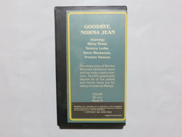VHS GOODBYE NORMA Jean Misty Rowe Terence Locke Mackenzie TRÈS RARE O9 ...