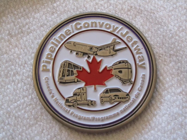RCMP CHALLENGE COIN Police Pipeline Convoy Jetway Interdiction Unit E ...