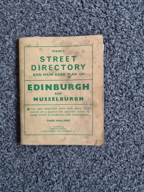 1960'S STREET DIRECTORY Map Of Edinburgh & Musselburgh £3.25 - PicClick UK