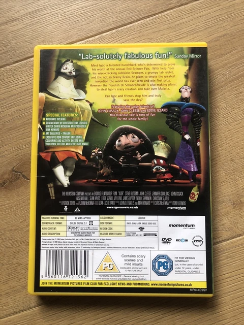 IGOR DVD CHILDREN'S & Family (2008) Jennifer Coolidge £2.74 - PicClick UK