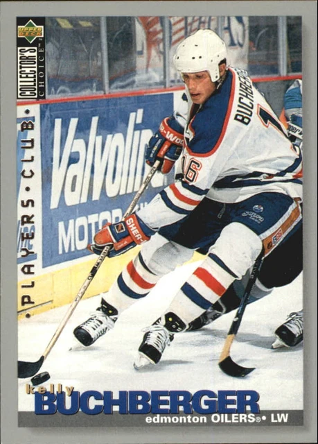 1995-96 (OILERS) COLLECTOR'S Choice Player's Club #310 Kelly Buchberger ...