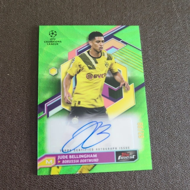 TOPPS FINEST 2023 JUDE BELLINGHAM BORUSSIA DORTMUND AUTOGRAFO/99 ...