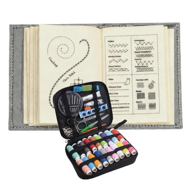 DIY EMBROIDERY STITCH Book & Sewing Tools Threads Needles Kit For ...