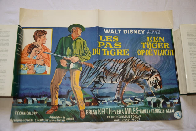 LE PAS DU TIGRE, THE TIGER WALKS, 1964 Belgian Affiche Poster, WALT ...