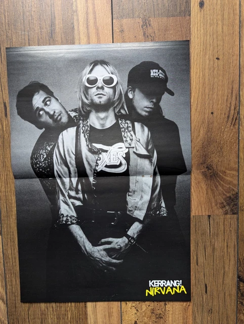 NIRVANA KERRANG! DOUBLE Page Poster Kurt Cobain Dave Grohl Krist ...