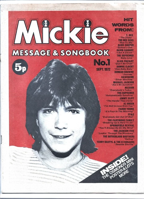 RARE VINTAGE MICKIE Message & Songbook Magazine Issue #1 SEPTEMBER 1972 ...