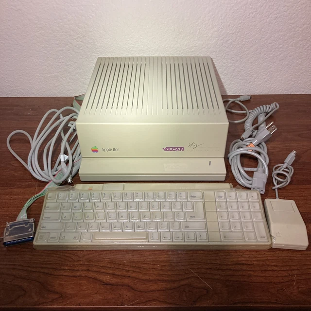 1986 APPLE II GS A2S6010 Computer Keyboard Mouse Box Manuals TESTED ...