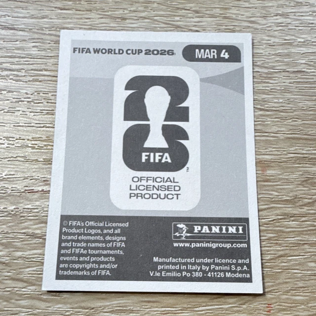 PANINI FIFA WORLD Cup 2026 MAR 4 BLUE Achraf Hakimi Morocco PSG Sticker ...