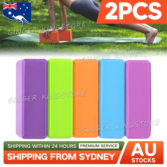 2PCS YOGA BLOCK Brick Foaming Home Exercise Practice Fitness Gym Sport ...