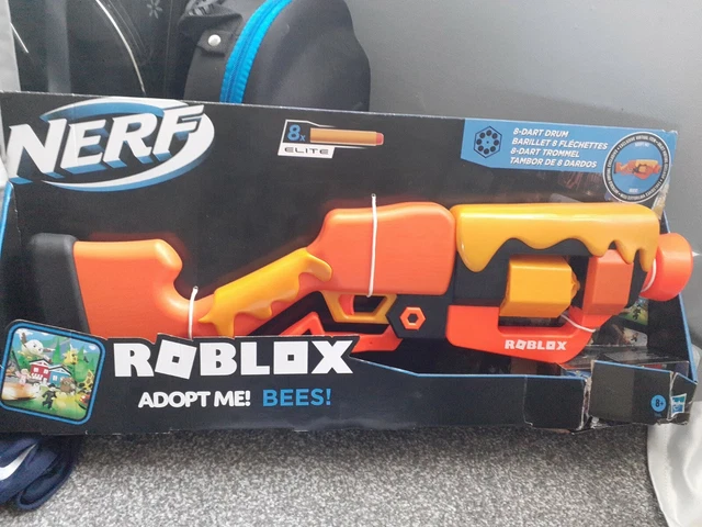 NERF ROBLOX ADOPT Me! BEES! Lever Action Blaster Gun with Rotating 8 ...