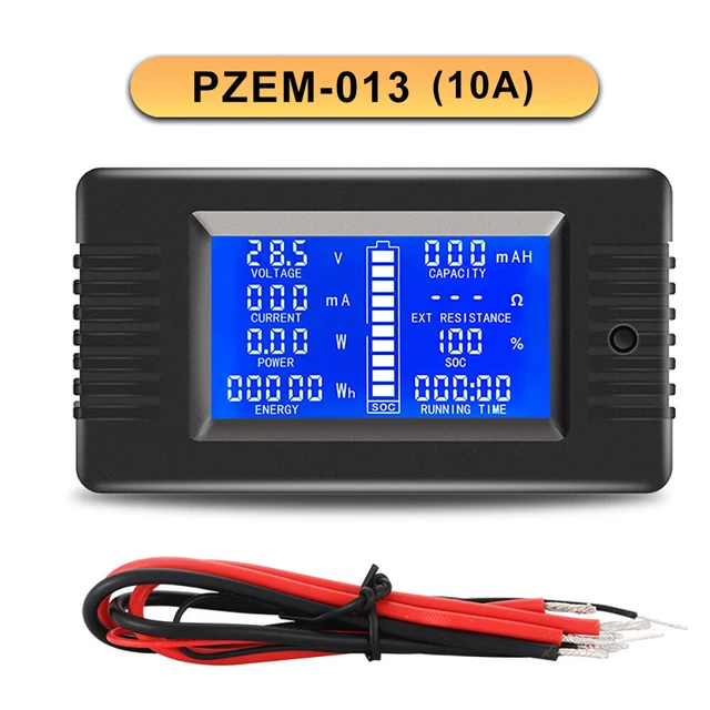 LCD DC COMBO Meter 12V 24V / 36V/ 48V Voltage Power Kwh Watt Car ...