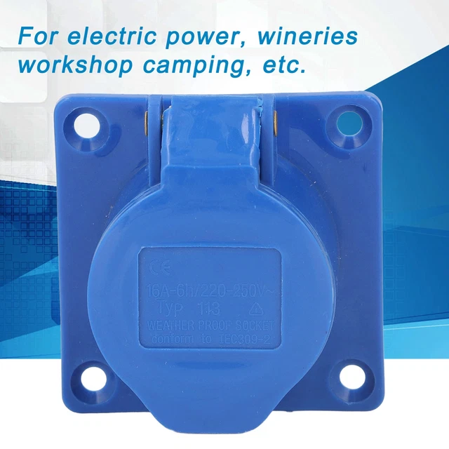 3 PIN CEE Socket 3 Pin Industrial Outlet IP44 EU Plug 220-250V For $15. ...